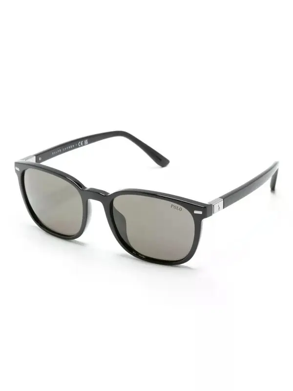 POLO RALPH LAUREN EYEWEAR Round-frame Logo-engraved Sunglasses