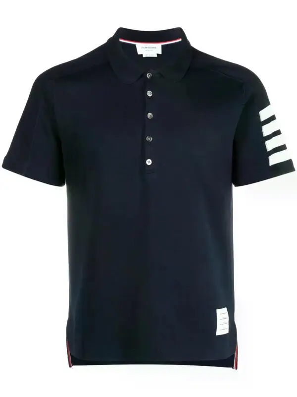 Thom Browne 4-bar Stripe Polo Shirt - Blue