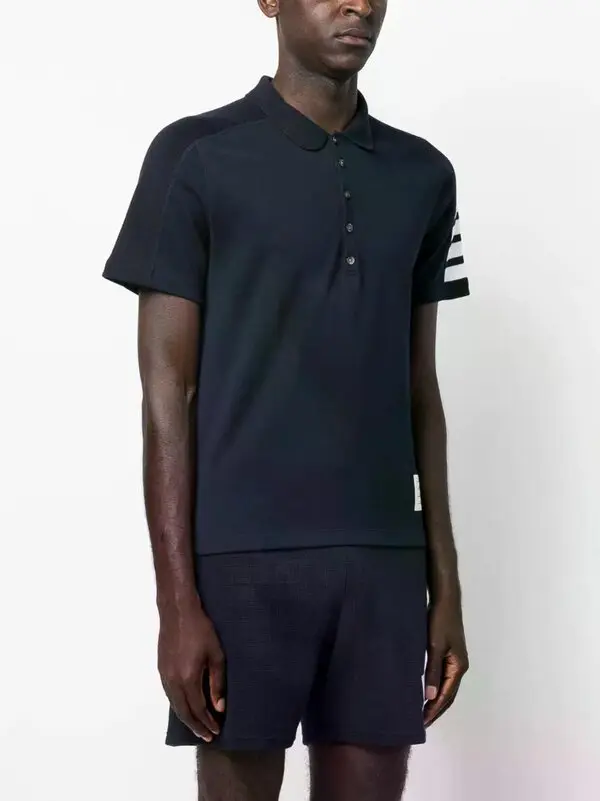 Thom Browne 4-bar Stripe Polo Shirt - Blue