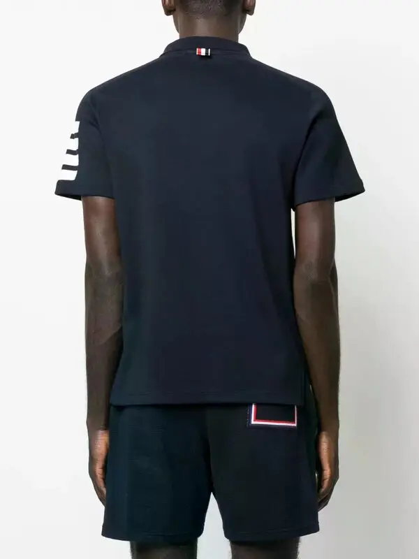Thom Browne 4-bar Stripe Polo Shirt - Blue