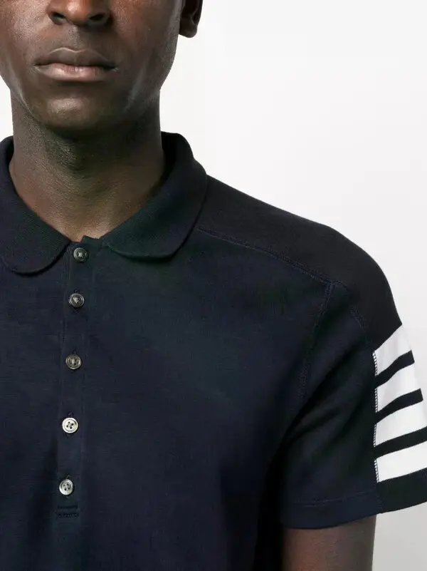 Thom Browne 4-bar Stripe Polo Shirt - Blue