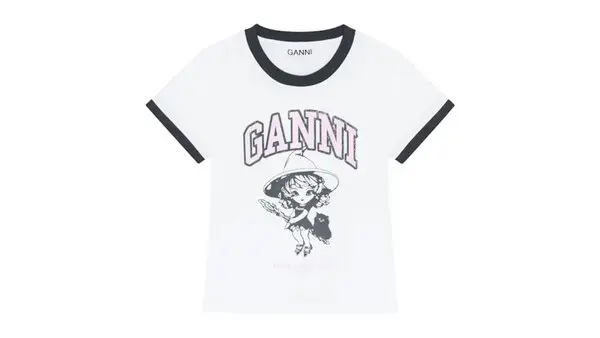 GANNI Basic Jersey Tee Shirt - White