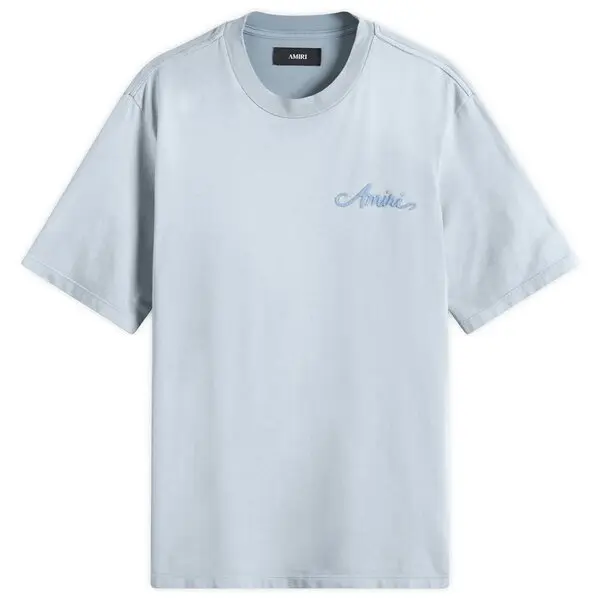 Amiri Bleach Bandana Patch T-shirt - Ashley Blue