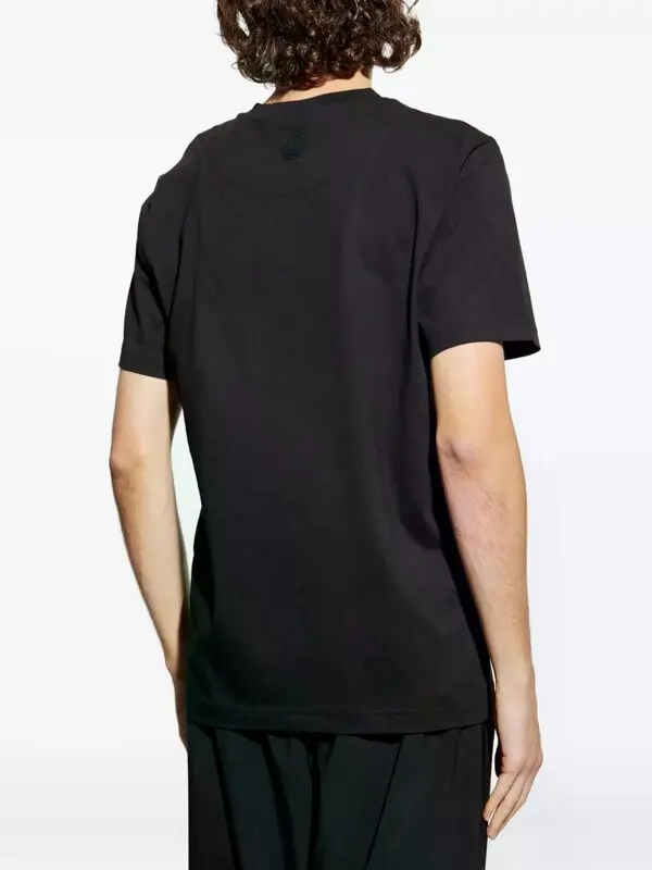 Moncler Logo-embossed Cotton T-shirt - Black