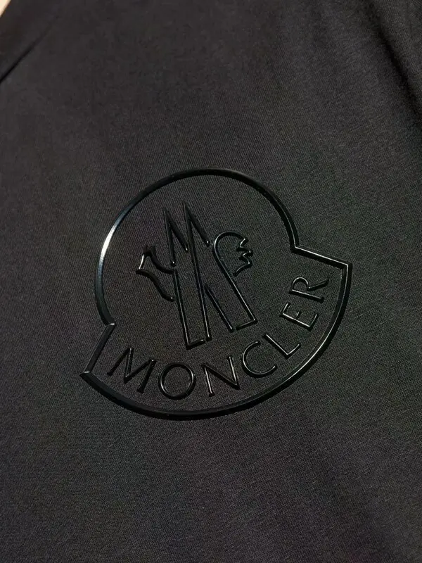 Moncler Logo-embossed Cotton T-shirt - Black