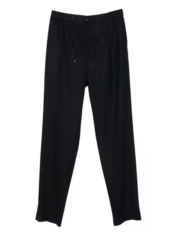 Giorgio Armani Pleated Drawstring Trousers - Blue