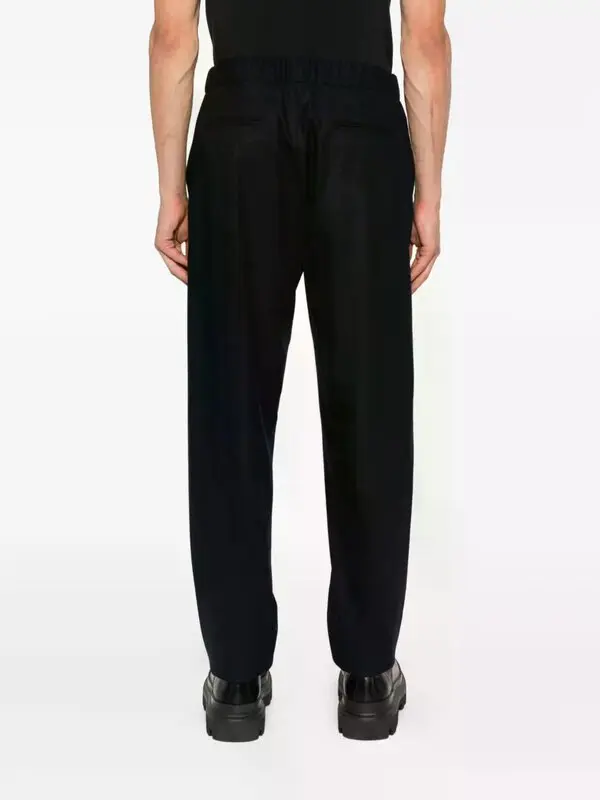 Giorgio Armani Pleated Drawstring Trousers - Blue