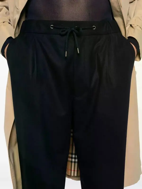 Giorgio Armani Pleated Drawstring Trousers - Blue