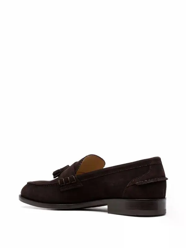 SCAROSSO Ralph Tassel-embellished Suede Loafers