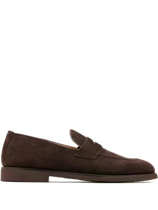 Brunello Cucinelli Suede Penny Loafers