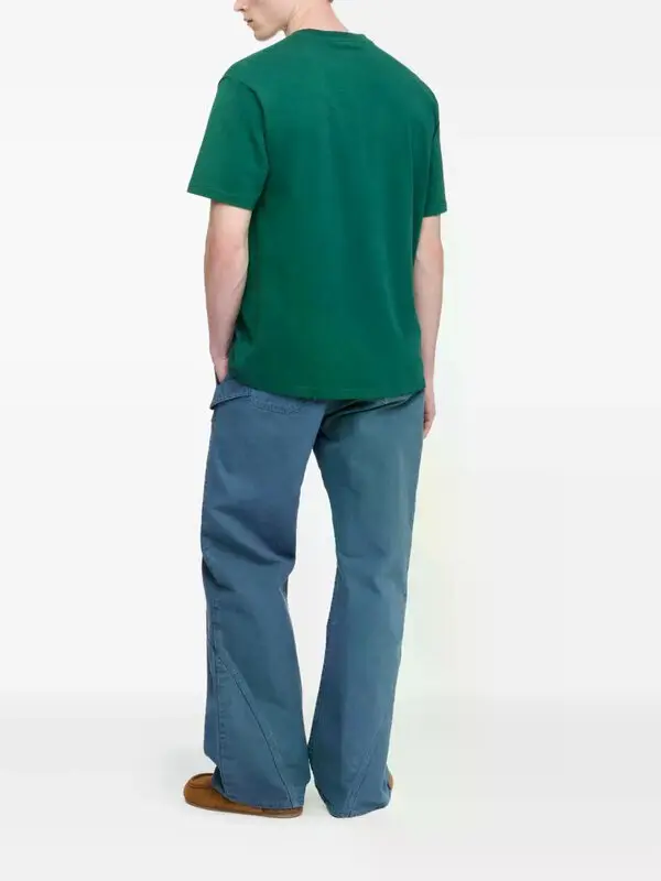 JW Anderson Logo-embroidered T-shirt - Green