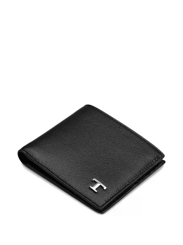 TOD'S Logo-plaque Leather Wallet - Black