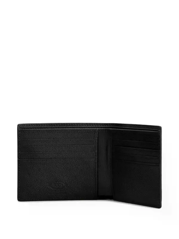 TOD'S Logo-plaque Leather Wallet - Black