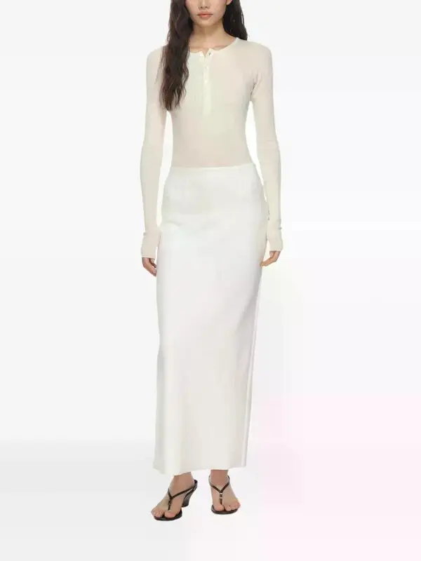 Auralee Slit Midi Skirt