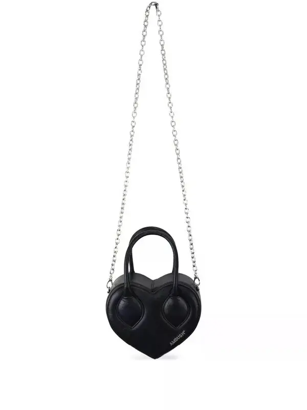 AMBUSH Heart Top-handle Chain Shoulder Bag - Black