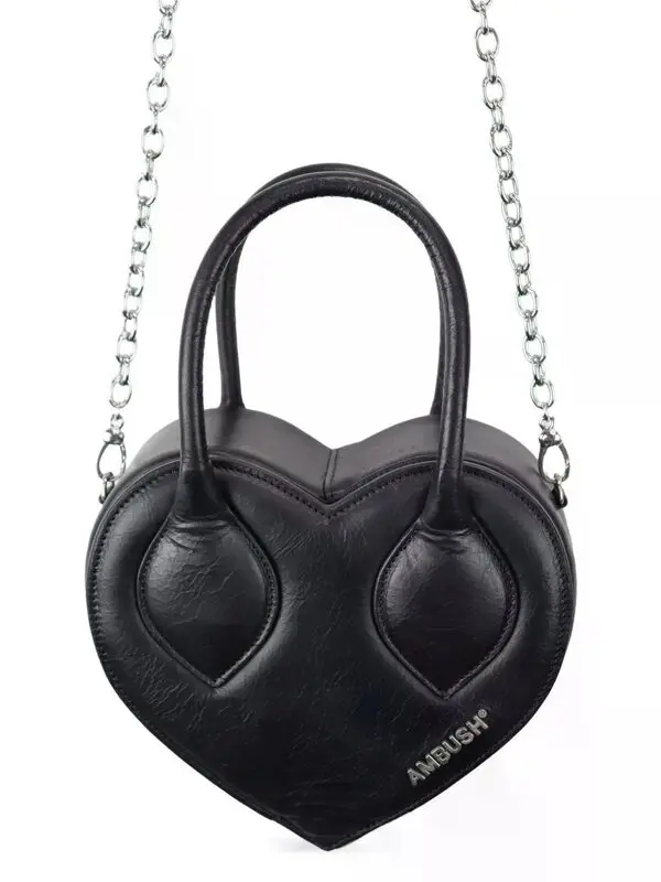 AMBUSH Heart Top-handle Chain Shoulder Bag - Black
