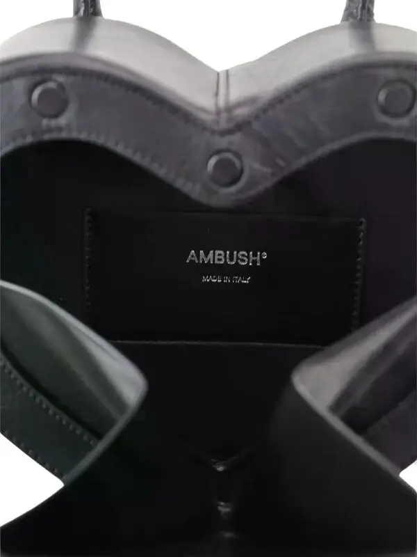 AMBUSH Heart Top-handle Chain Shoulder Bag - Black