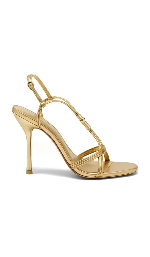 Cult Gaia Fallon Sandal In Metallic Gold