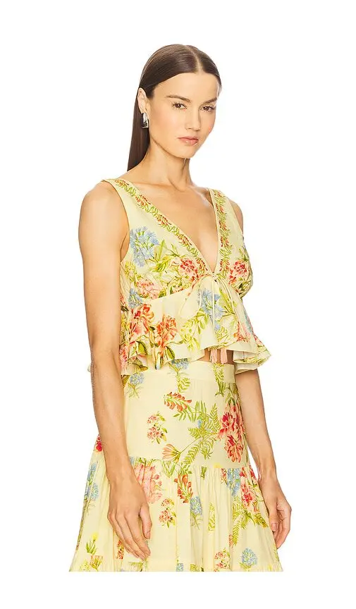 Hemant & Nandita Floral Print Peplum Top - Multi
