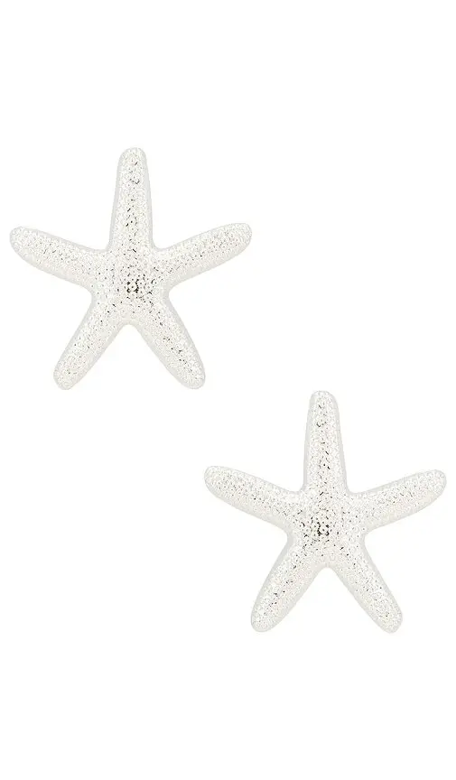 Ettika Statement Starfish Stud Earrings - Silver
