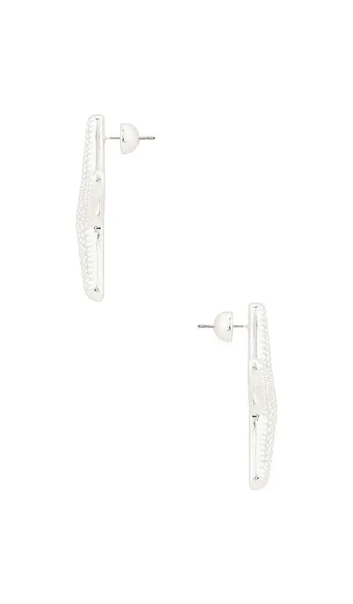 Ettika Statement Starfish Stud Earrings - Silver