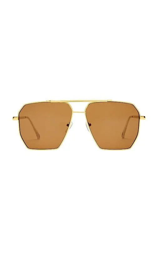 AIRE Asteroid Sunglasses - Bright Gold & Brown Mono