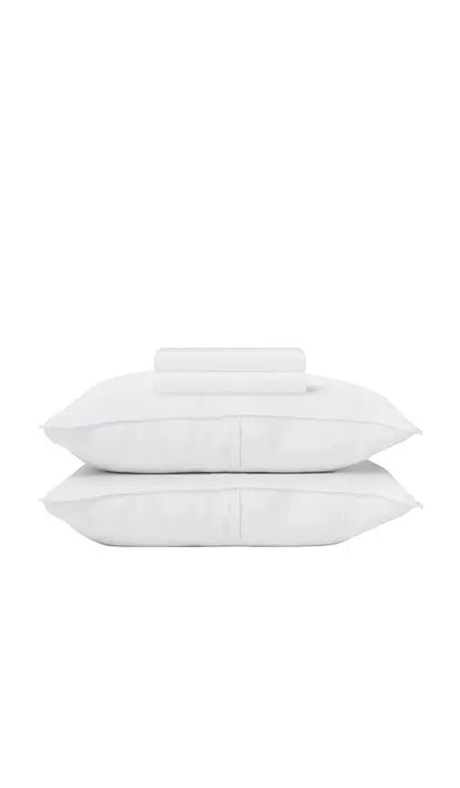 Barefoot Dreams Standard Washed Bamboo Fitted Pillowcase Set - White
