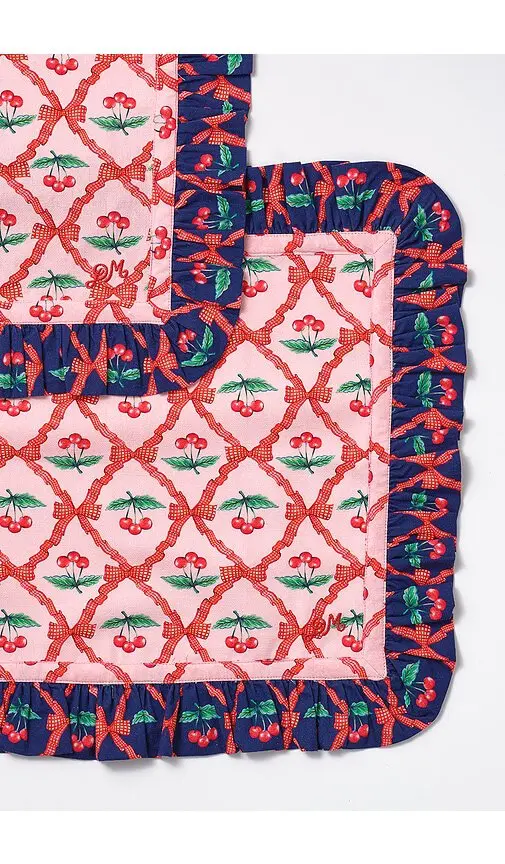 DAMSON MADDER Set Of 2 Placemat In Pink - Pink Cherry