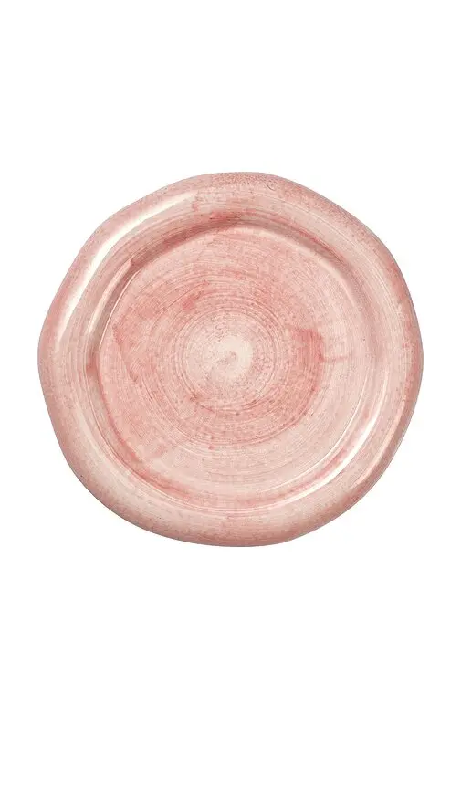 DAMSON MADDER Hand Painted Chubby Saucer - Pink