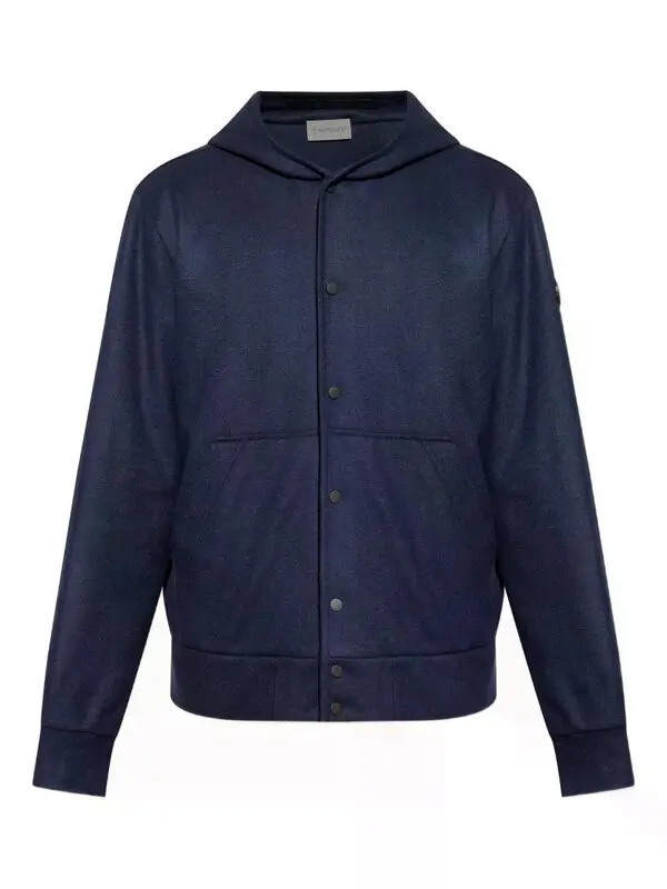 Moncler Hooded Button-fastening Sweater
