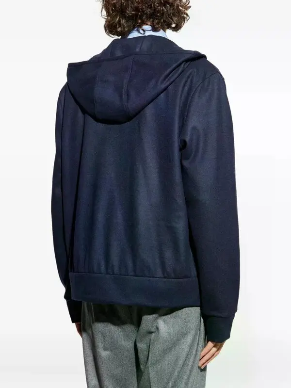 Moncler Hooded Button-fastening Sweater