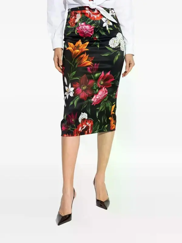 Dolce & Gabbana Floral-print Pencil Skirt - Multicolour