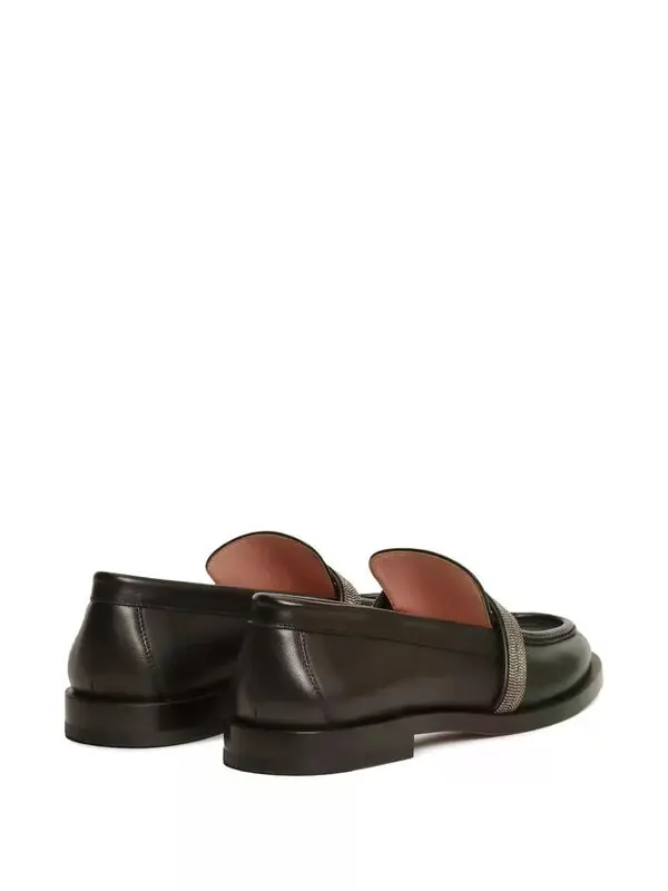 Fabiana Filippi Chain-embellished Leather Loafers