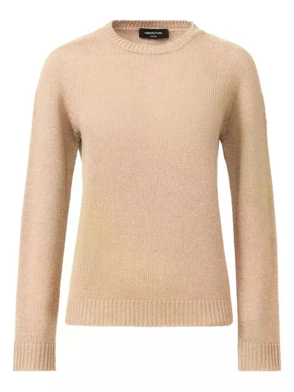 Fabiana Filippi Round-neck Cashmere Jumper - Neutrals