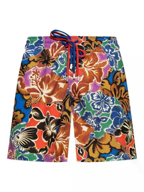 Palm Angels X Vilebrequin Floral-print Swim Shorts - Multicolour