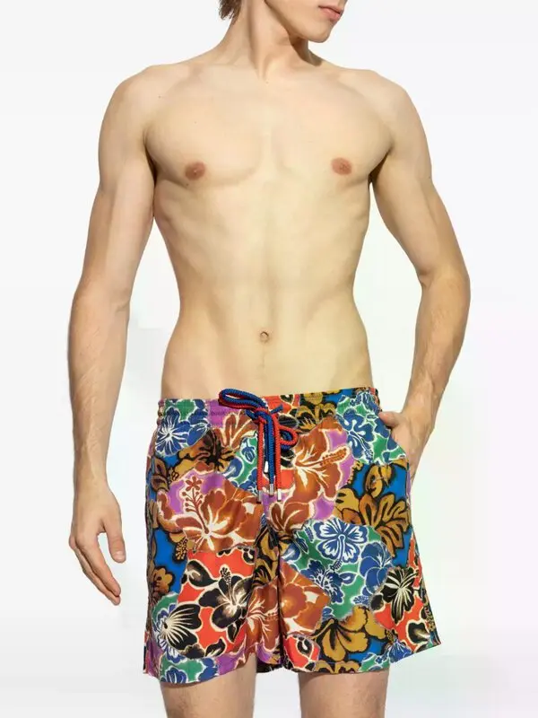 Palm Angels X Vilebrequin Floral-print Swim Shorts - Multicolour