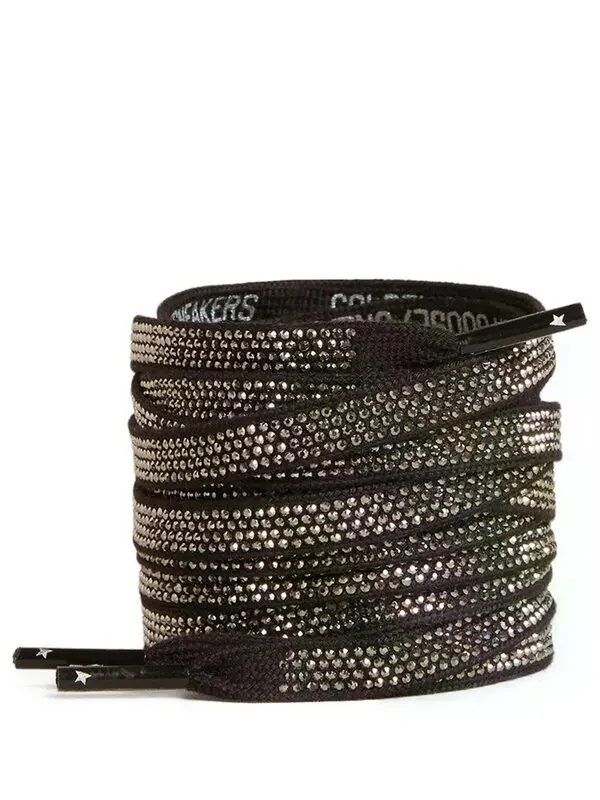 GOLDEN GOOSE Strass-embellished Shoe Laces - Black