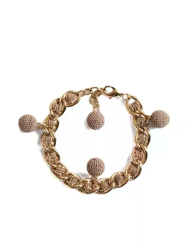 Fabiana Filippi Beaded-sphere Chain Bracelet - Gold
