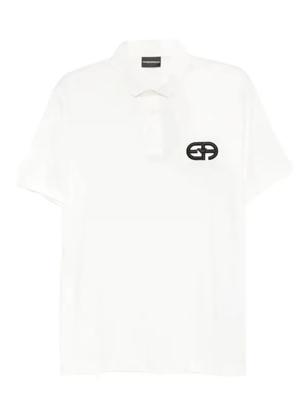 Emporio Armani Logo-embroidered Polo Shirt - White