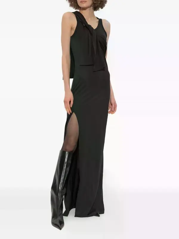 Coperni Knot-detail Side-slit Maxi Dress