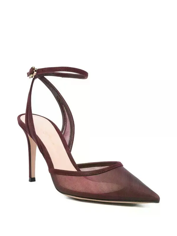 GIANVITO ROSSI 100mm Suede Heeled Pumps - Red