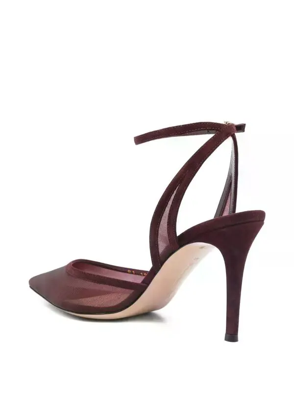 GIANVITO ROSSI 100mm Suede Heeled Pumps - Red