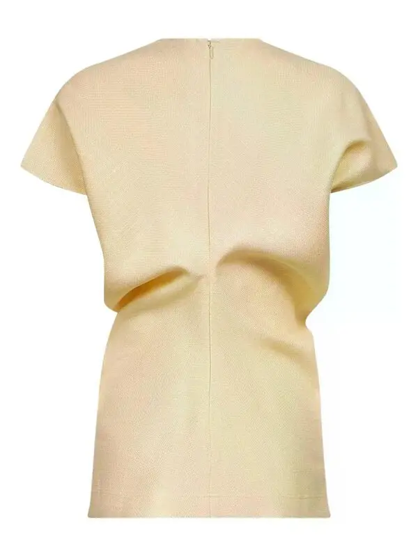 TOTEME Gathered Short-sleeve Top - Neutrals