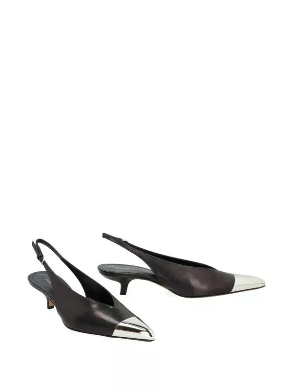 Sportmax Liuti Slingback Leather Pumps