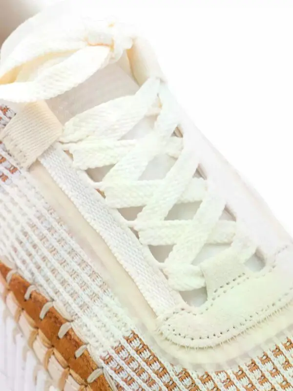 Chloé Nama Textured-sole Lace-up Sneakers - Neutrals