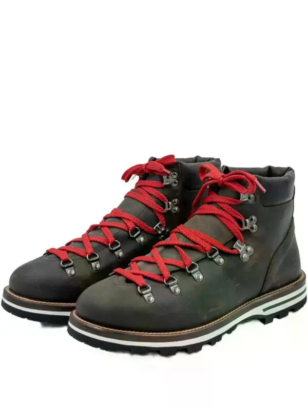 MONPIZ Lace-up Leather Boots - Brown