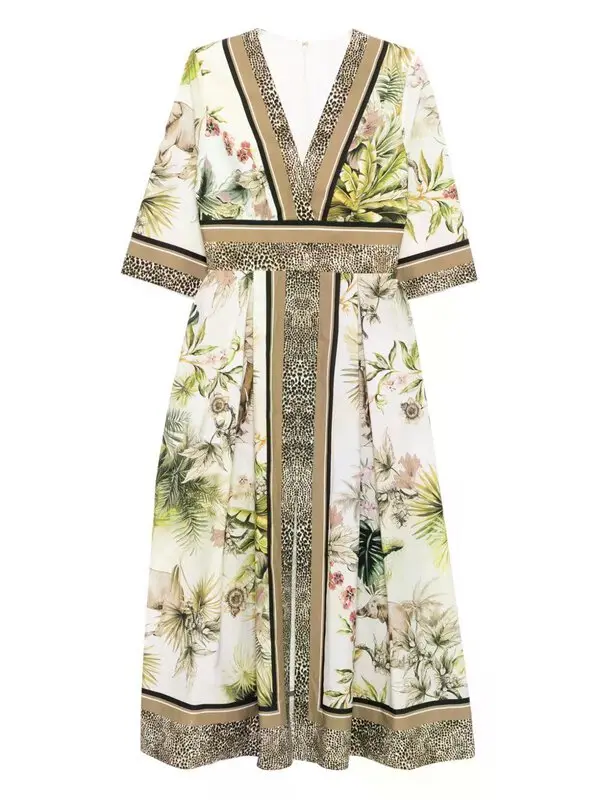 Elie Saab Savannah-print Dress - Green