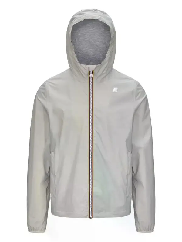K-WAY Logo-print Hooded Jacket - Neutrals