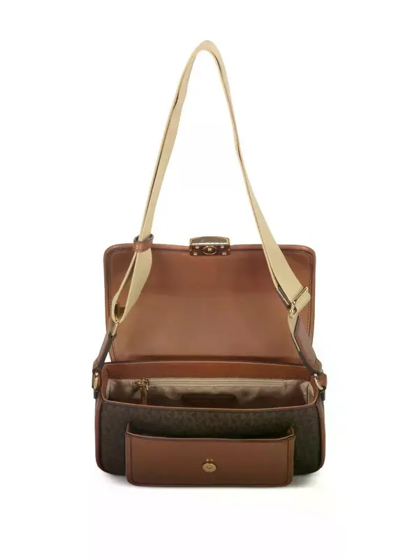 Michael Kors Bradshaw Monogram Shoulder Bag - Brown