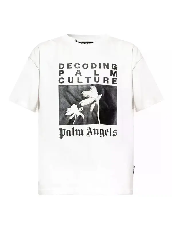Palm Angels Palm-tree Print T-shirt - White
